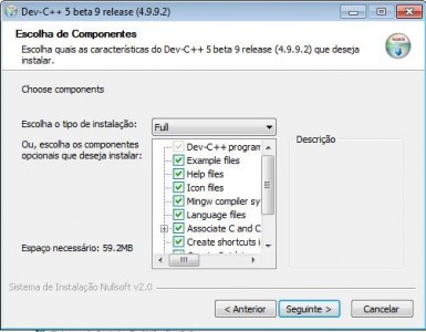 6. Selecione o local da instalação do programa, o padrão(default) é: C ...
